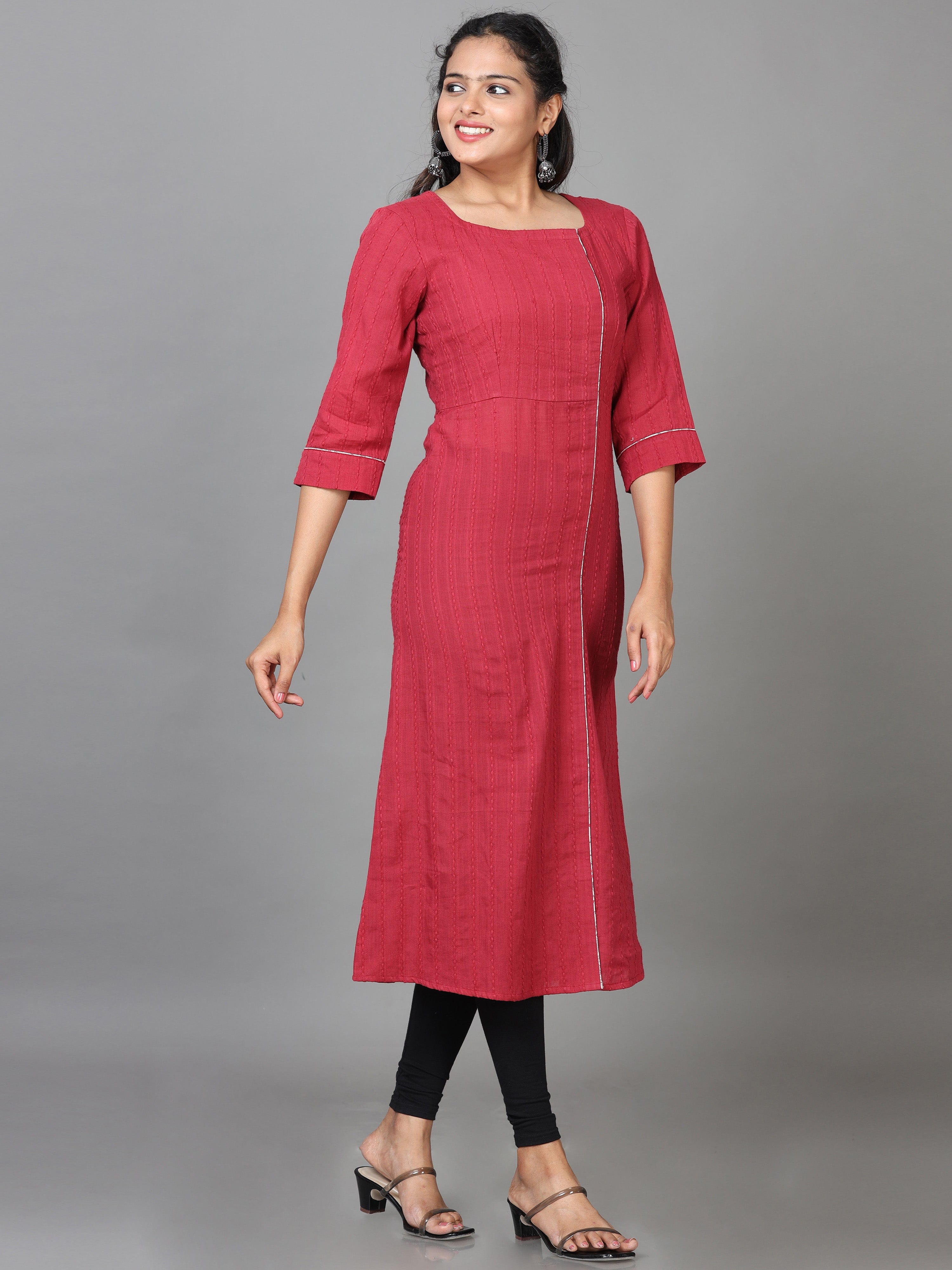 Maroon Color Kurta | Buy Kurta Online India - Hassus – Hassu's